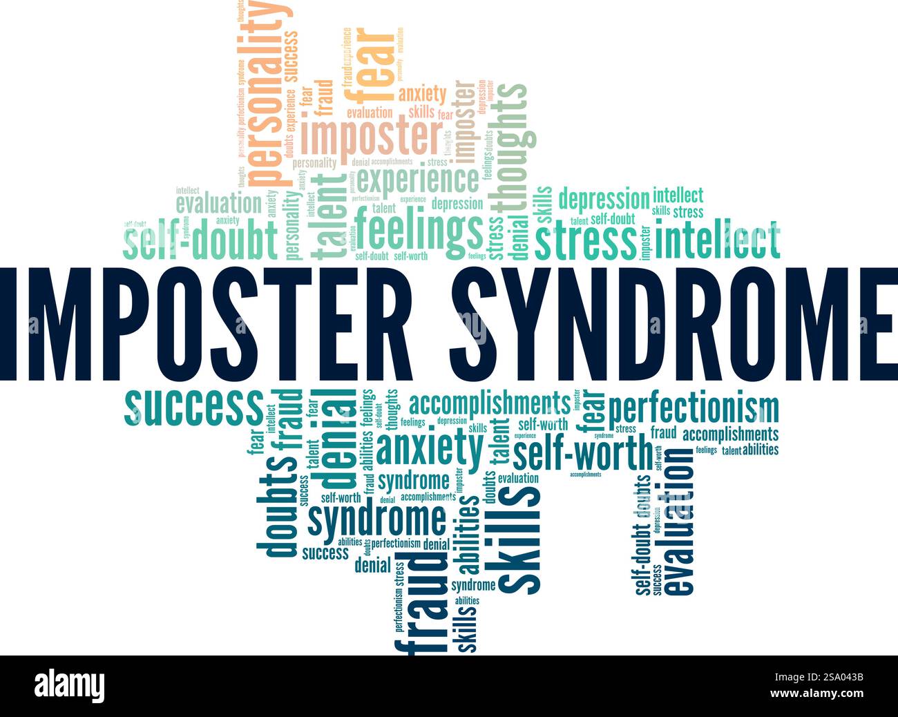 Imposter Syndrome word cloud conceptual design isolated on white ...