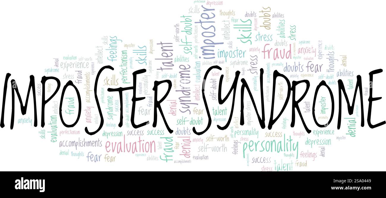 Imposter Syndrome word cloud conceptual design isolated on white ...