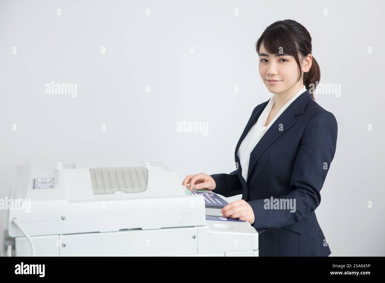 Asian office lady point hi-res stock photography and images - Alamy
