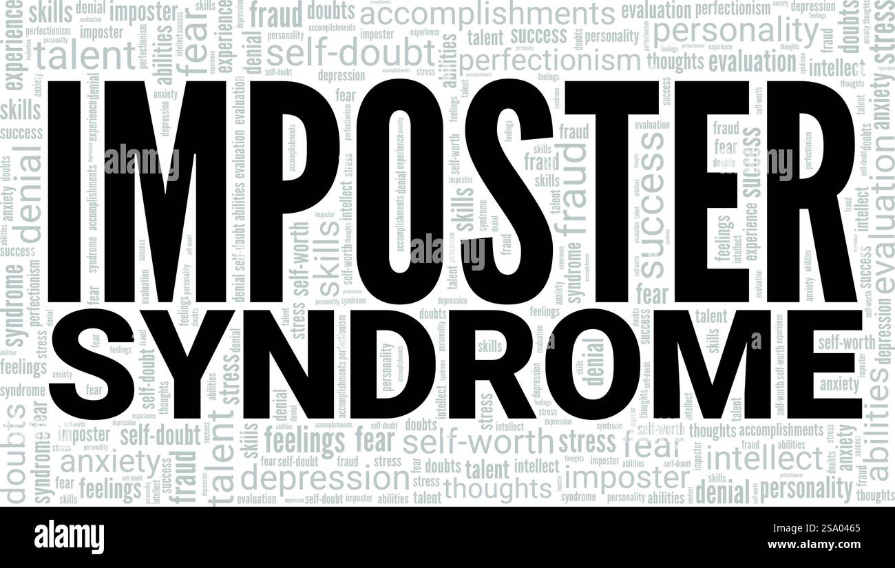 Imposter Syndrome word cloud conceptual design isolated on white ...