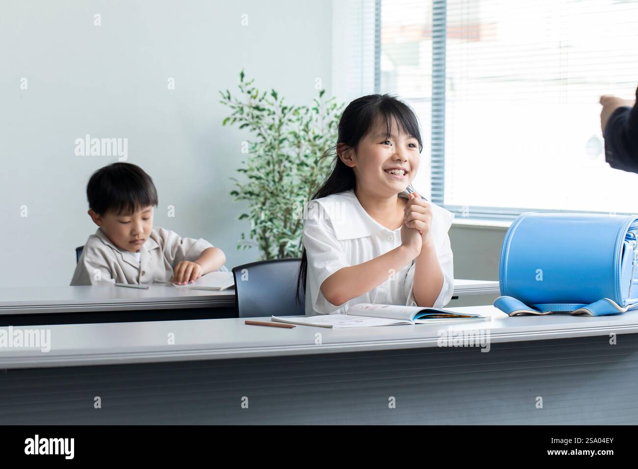 Primary schools students studying at school Stock Photo - Alamy
