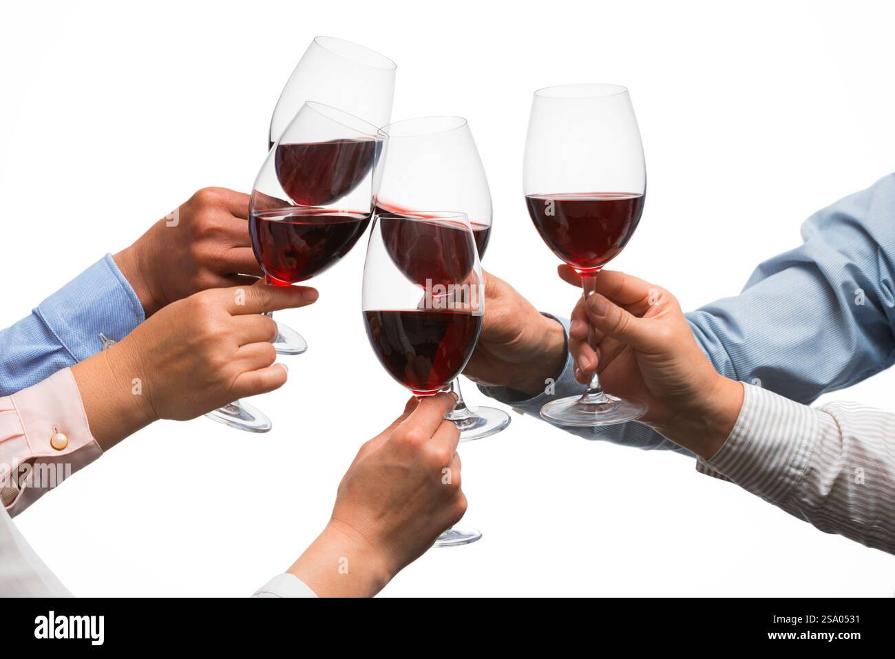 Man and woman toasting with wine Stock Photo - Alamy