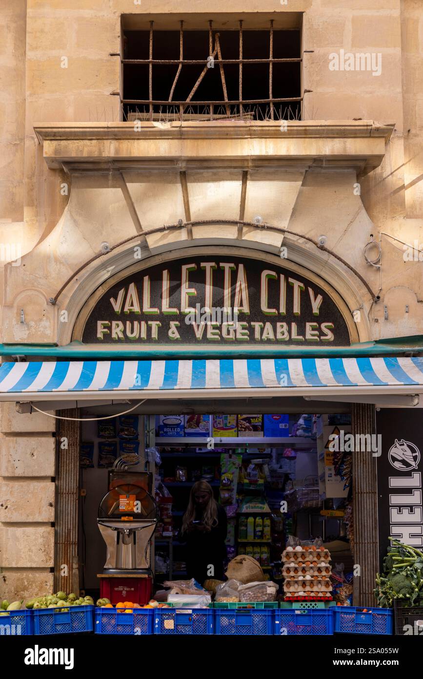 Old Shop Front, Valletta, Malta, Southern Europe Stock Photo - Alamy
