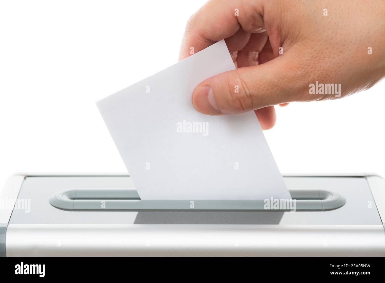 Image of ballot paper being thrown in White background Stock Photo - Alamy
