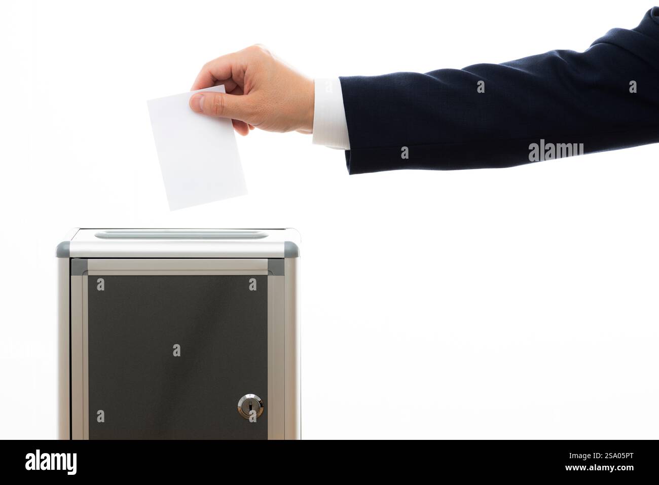 Image of ballot paper being thrown in White background Stock Photo - Alamy
