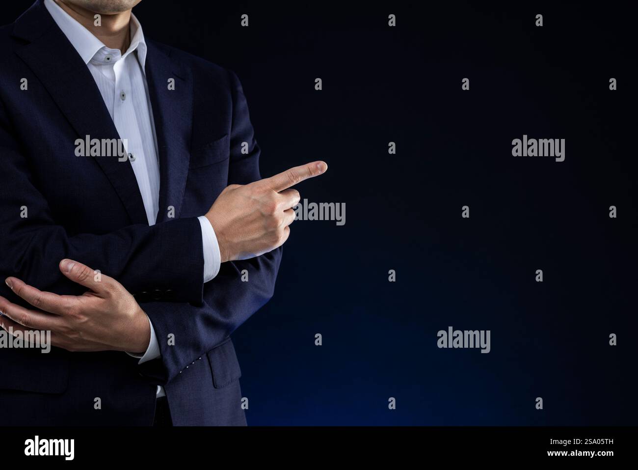 Man pointing his finger Stock Photo - Alamy