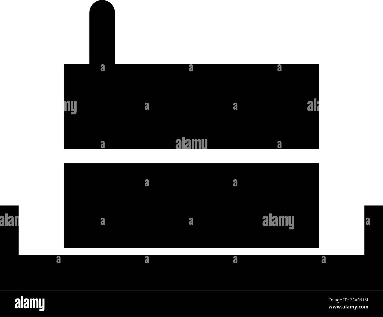 Millstone manual old stone mill flour production grinding grain with handle holder icon black ...