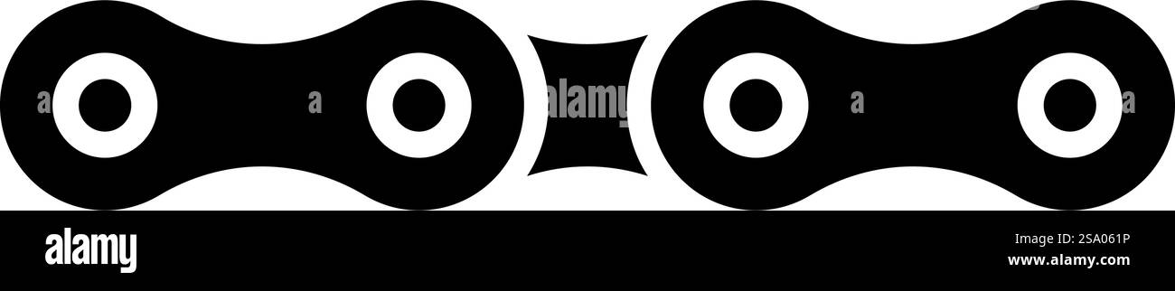Chain bicycle link bike motorcycle two element icon black color vector ...