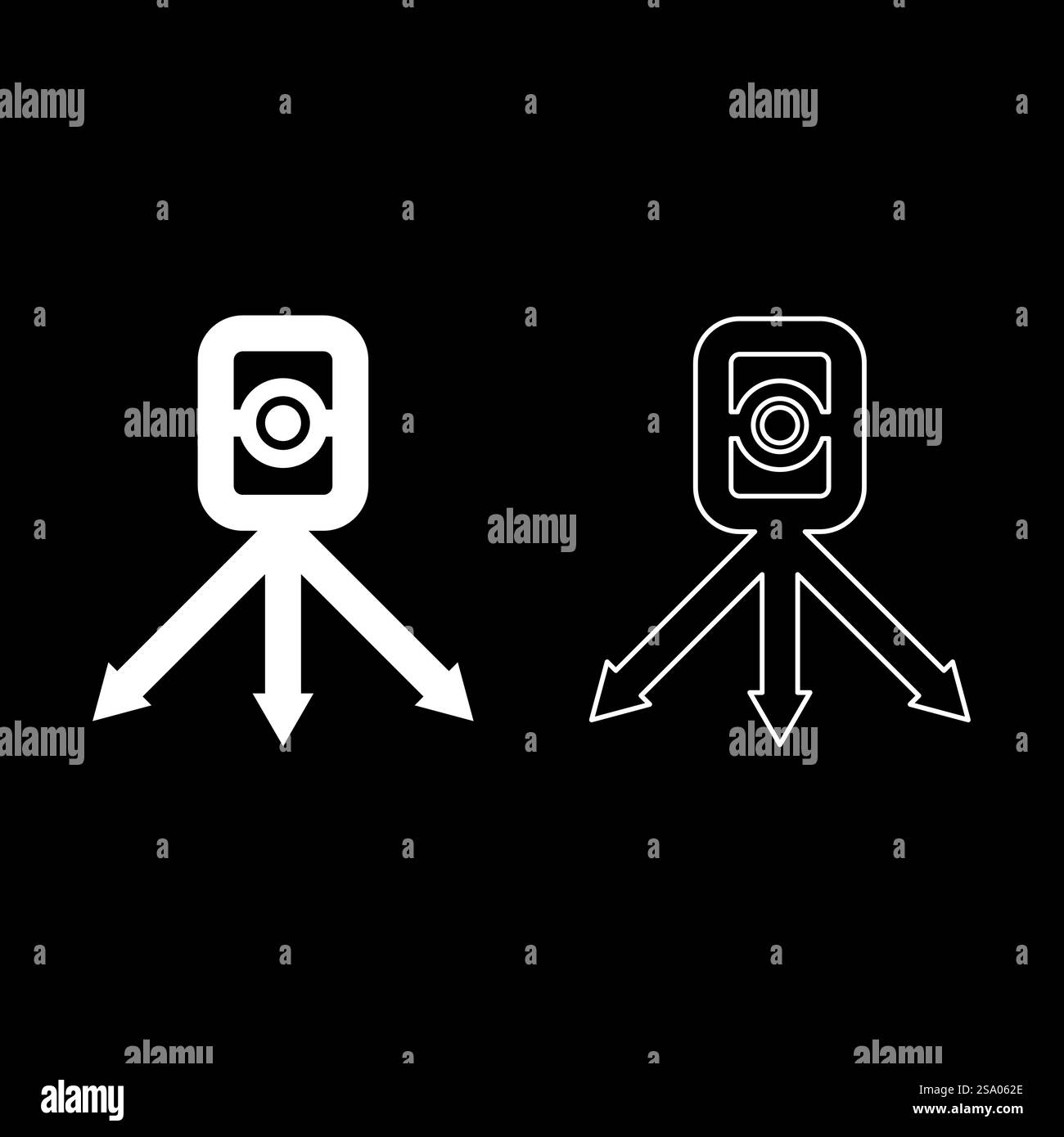 Theodolite survey equipment for measurements on tripod geodetic device ...