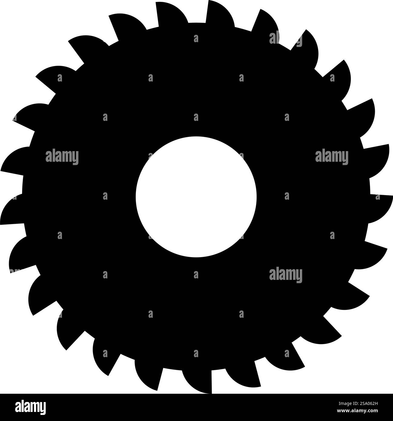 Round knife millstone circular saw disc icon black color vector ...