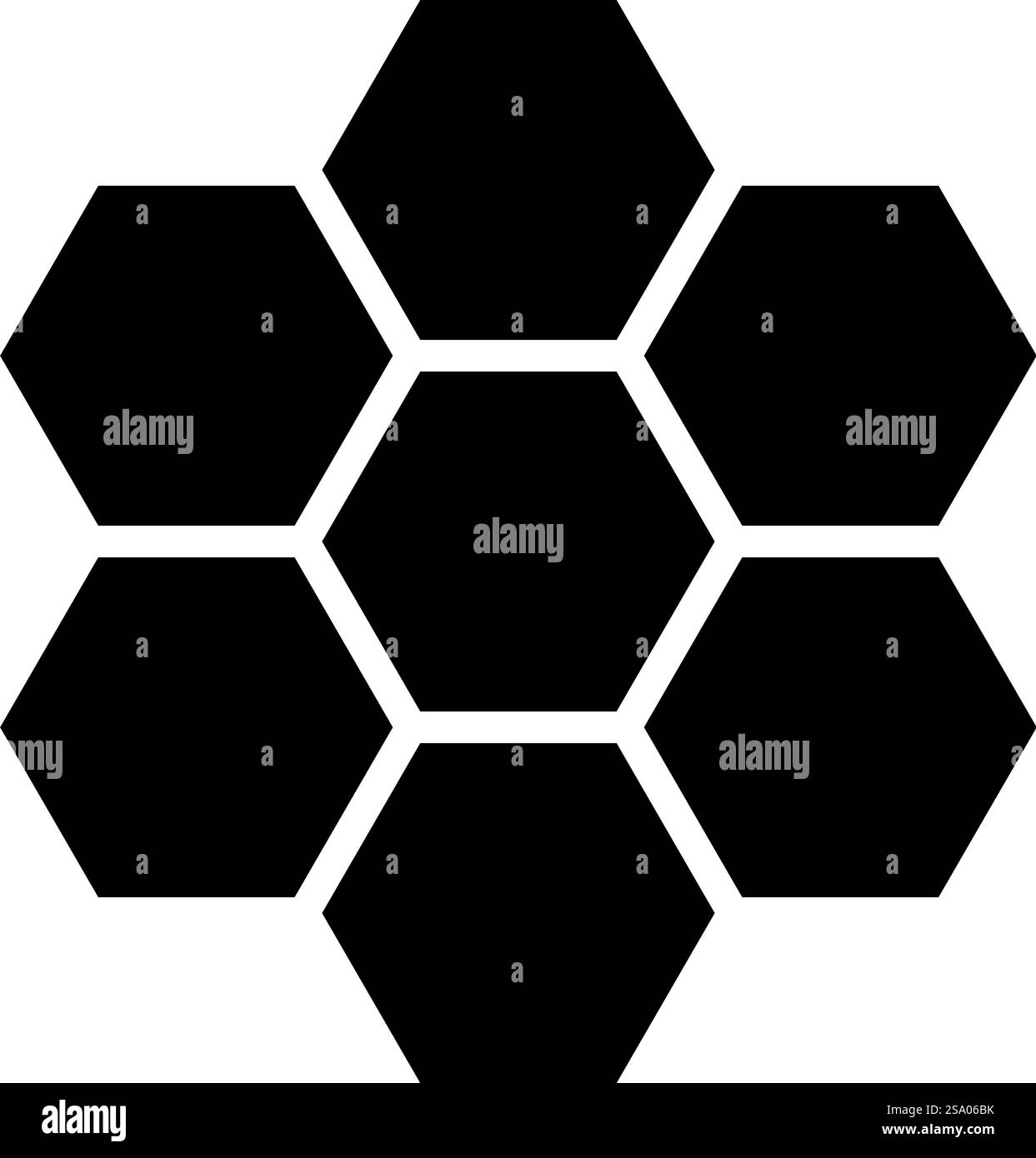 Hexagonal technology concept hexagon six items bee sota geometry six ...