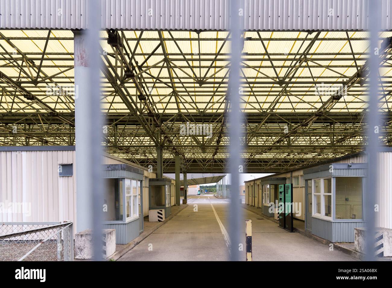 Former control point and passport control booths of ...