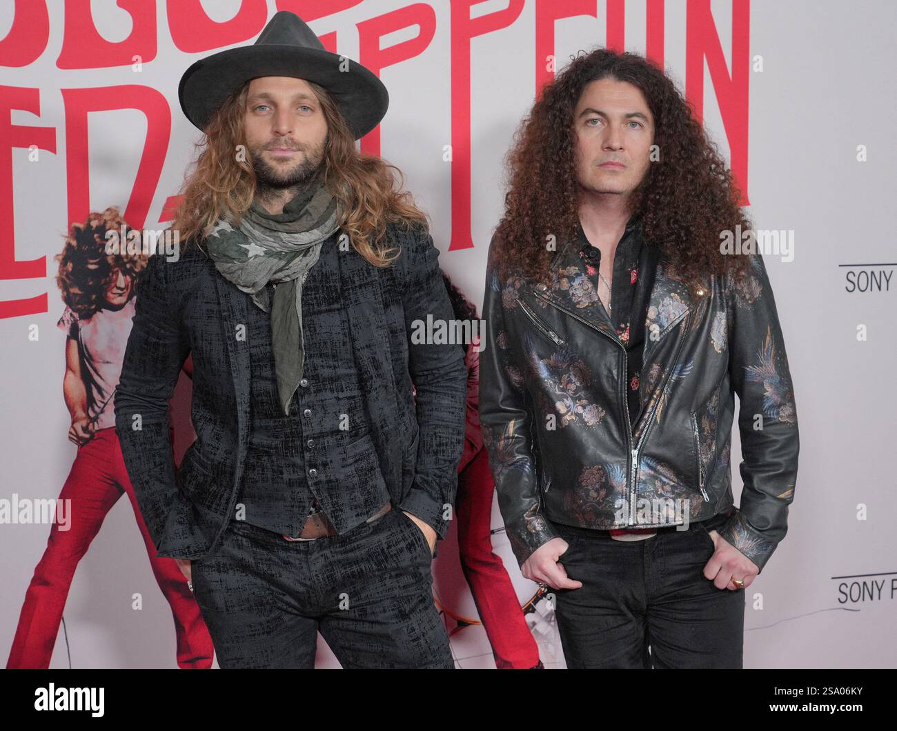 Los Angeles, USA. 27th Jan, 2025. (L-R) Dirty Honey - Marc Labelle and ...