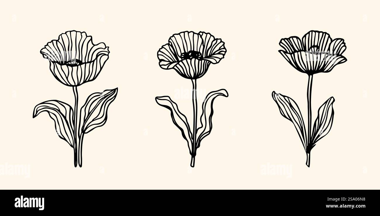 Digital design flower Stock Vector Images - Alamy