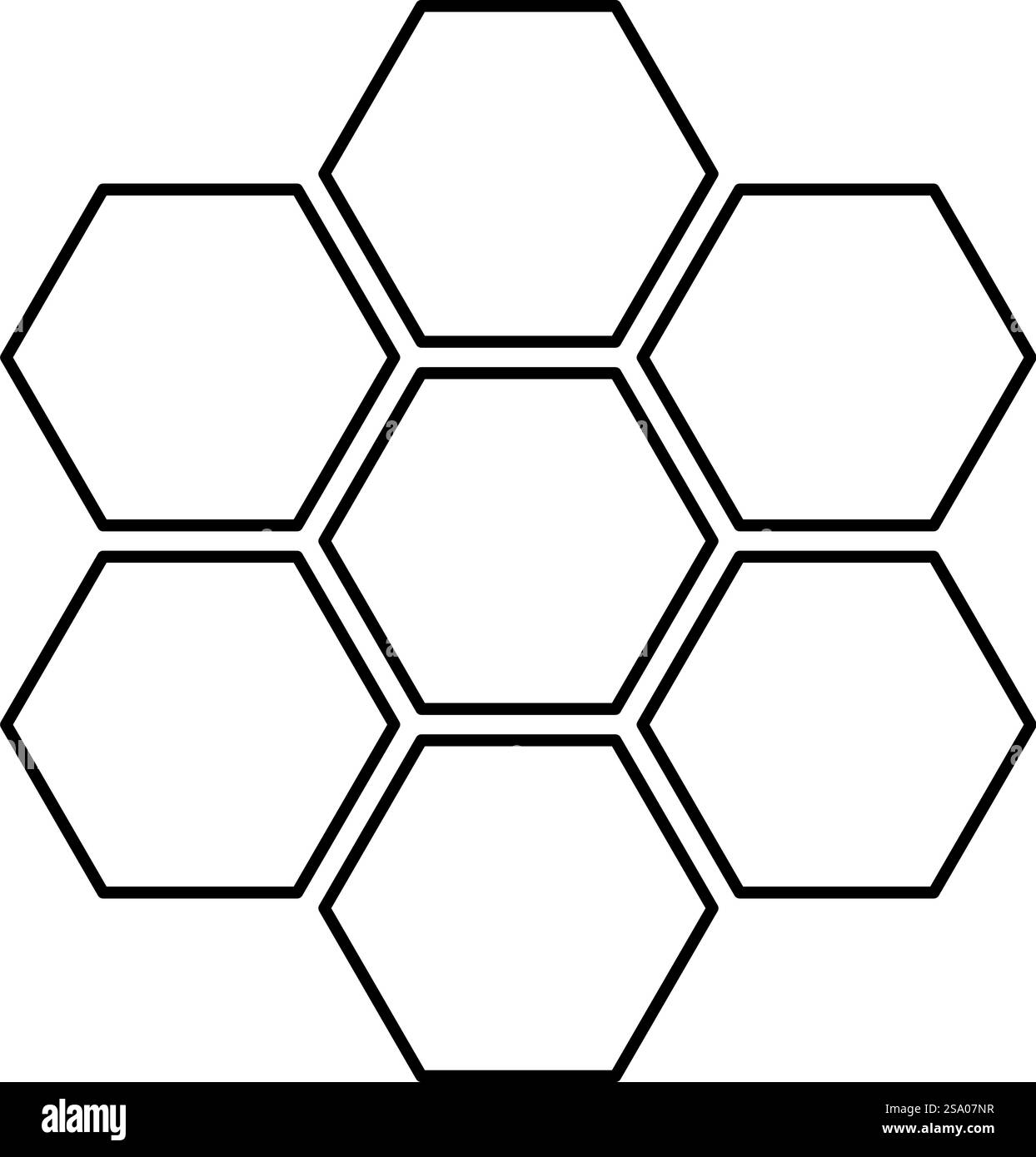 Hexagonal technology concept hexagon six items bee sota geometry six ...