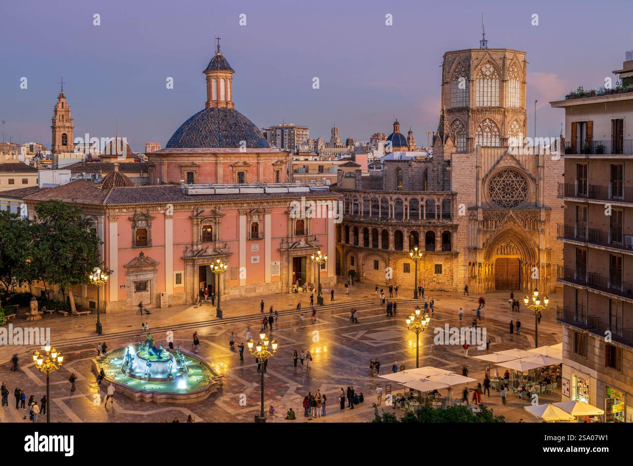 Plaza de la Virgen, Valencia, Valencian Community, Spain Stock Photo ...
