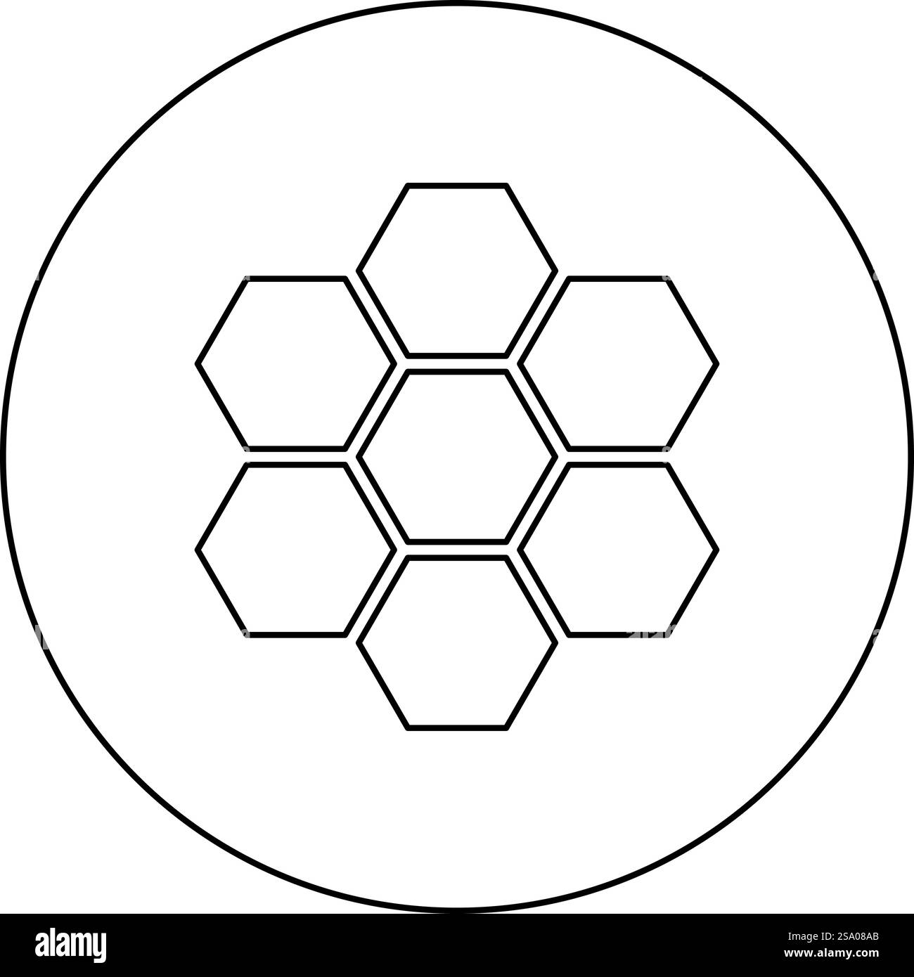 Hexagonal technology concept hexagon six items bee sota geometry six ...