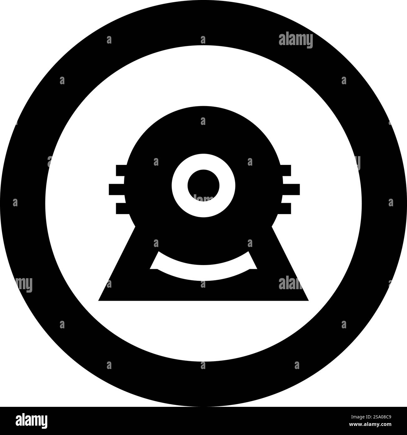 Electric motor electromotor engine industrial icon in circle round ...