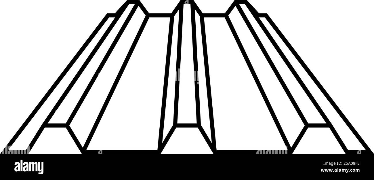 Roof metal rooftop steel profile sheets roofing concept ribbed ...