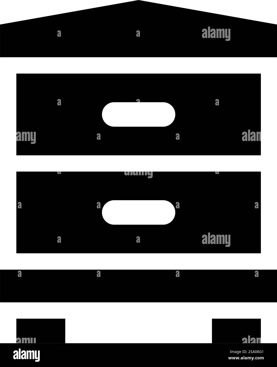 Hive bee house beehive apiary apiculture concept icon black color ...