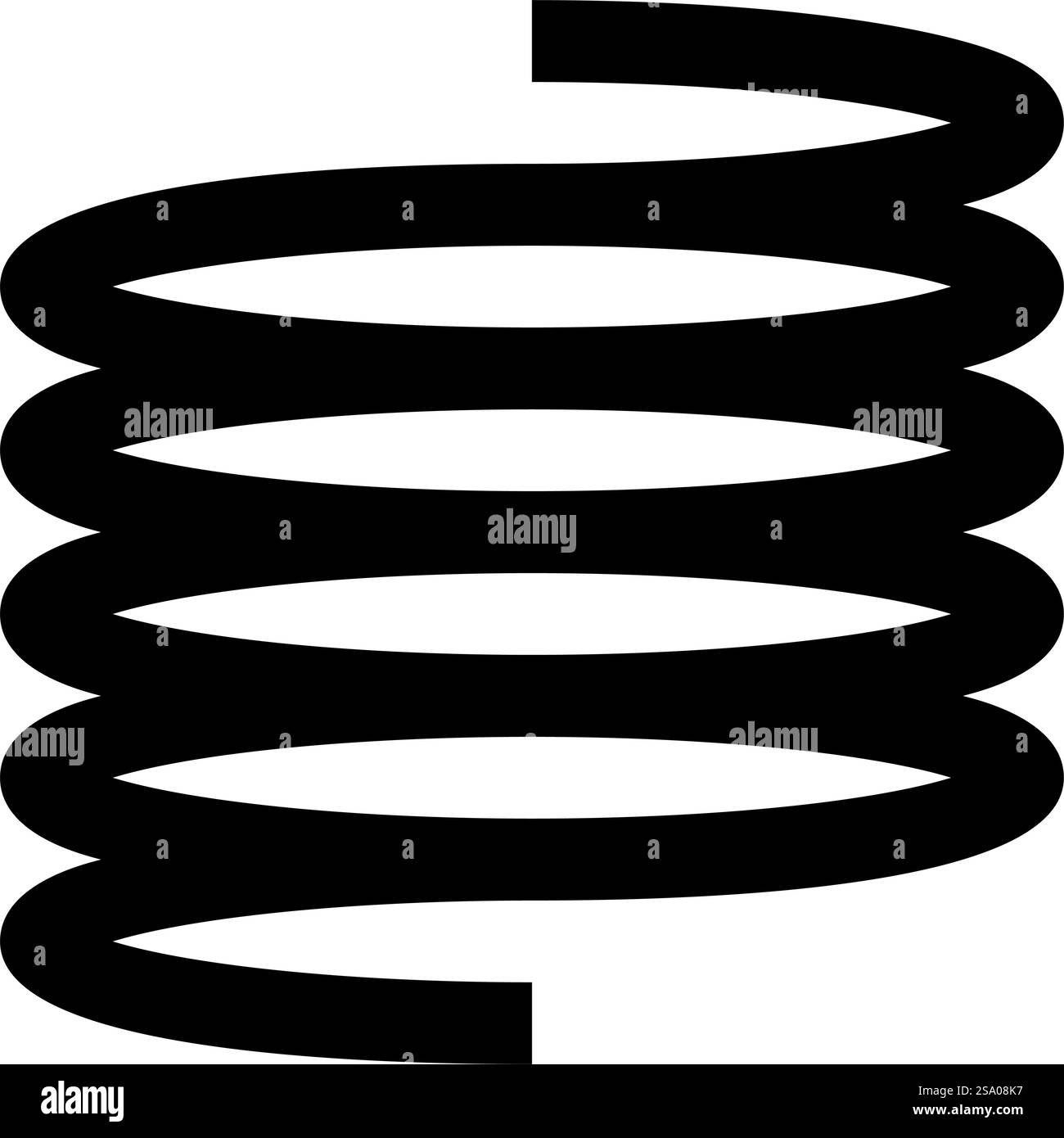 Metal spring flexible icon black color vector illustration image flat ...
