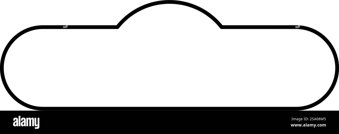 Eurohook euro hook contour outline line icon black color vector ...