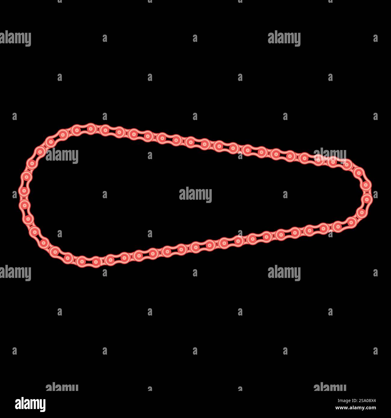 Neon chain bicycle bike motorcycle element red color vector ...