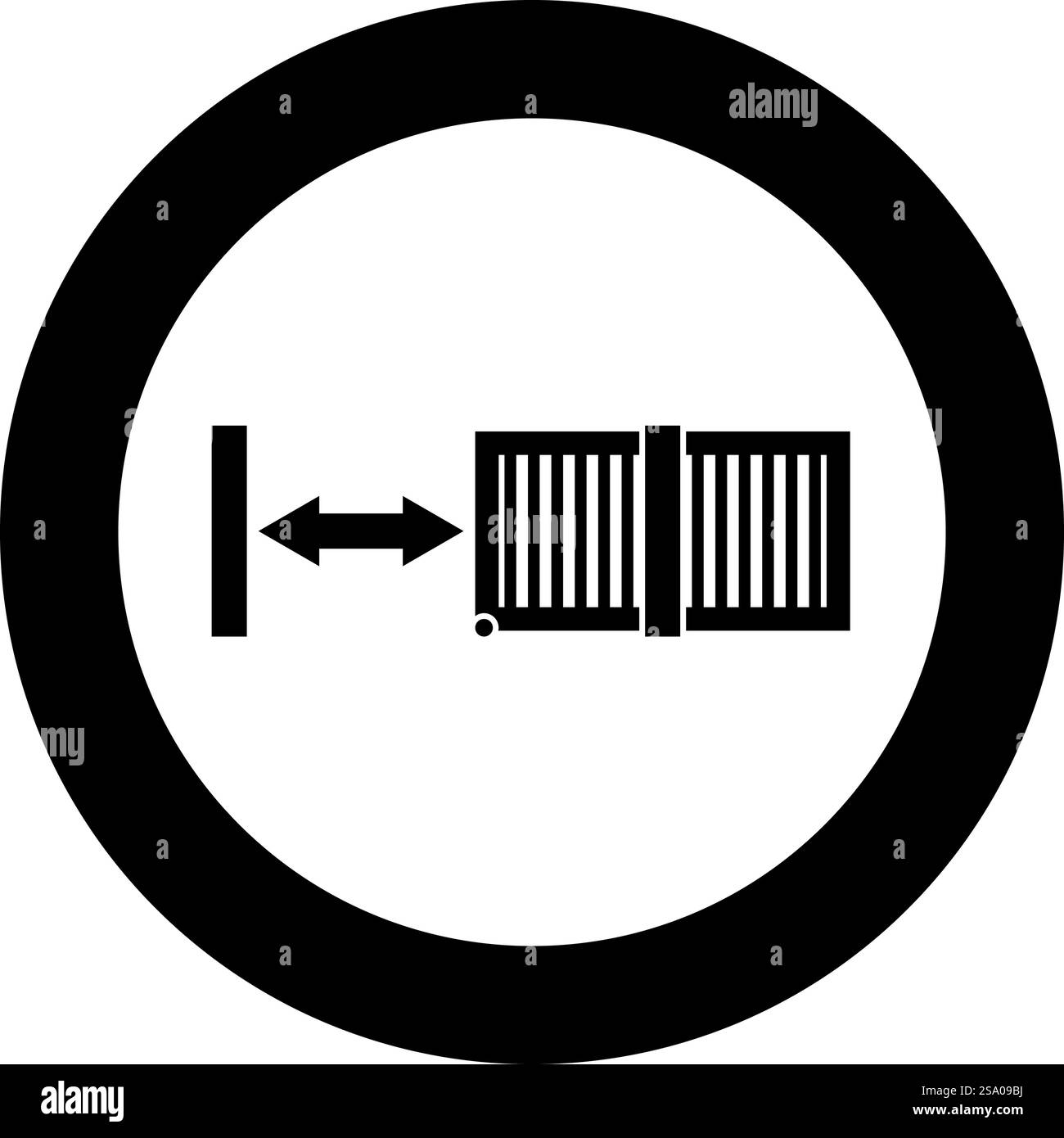 Sliding gates automatic lattice fence system entry enclosure icon in ...