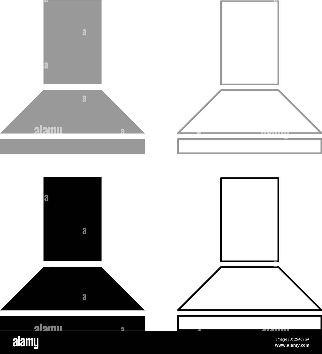Hood for the kitchen kitchen cooker domestic appliances set icon grey ...