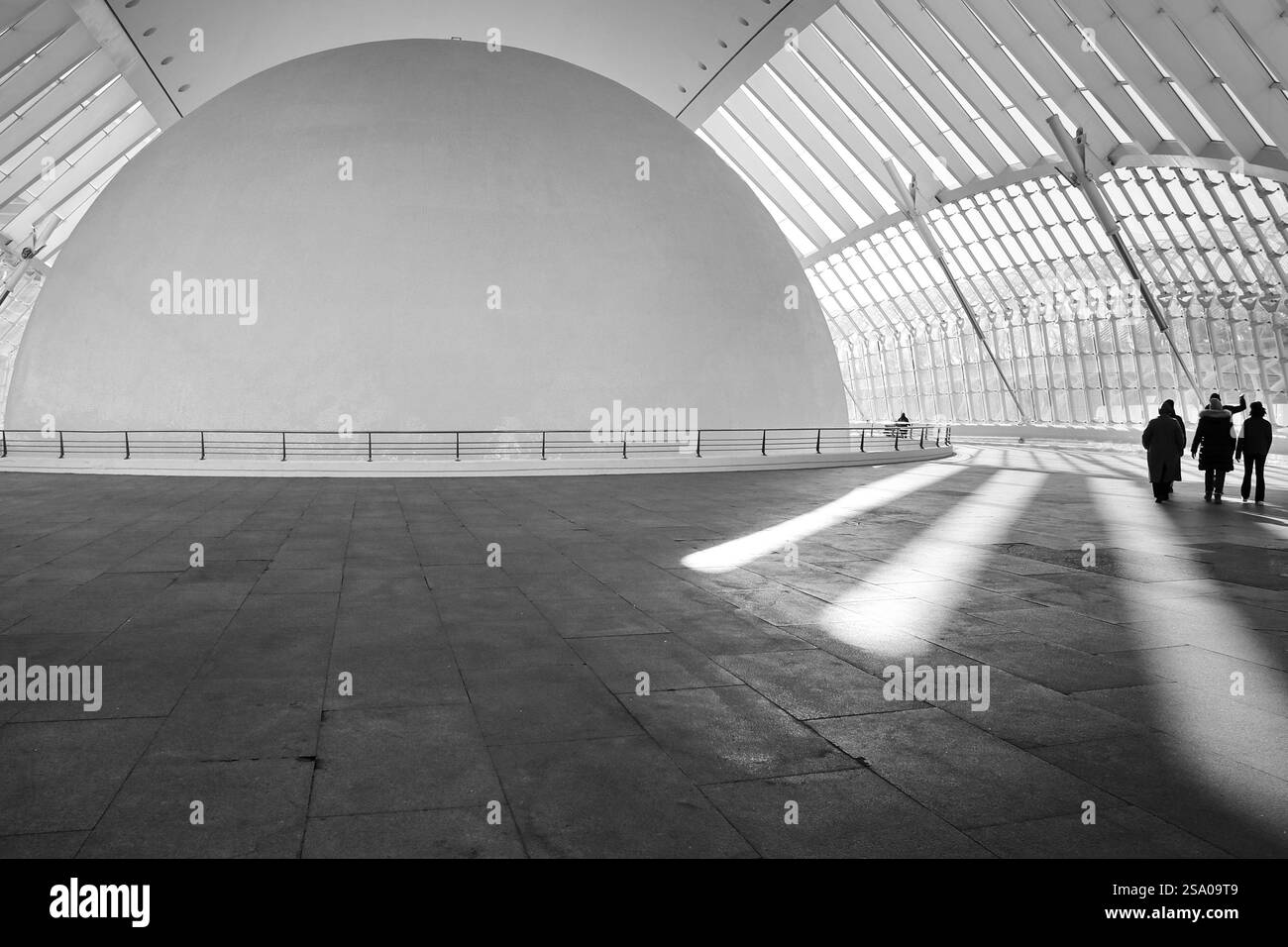 Valencia, Spain- December 27, 2024: Architectural details of the L ...