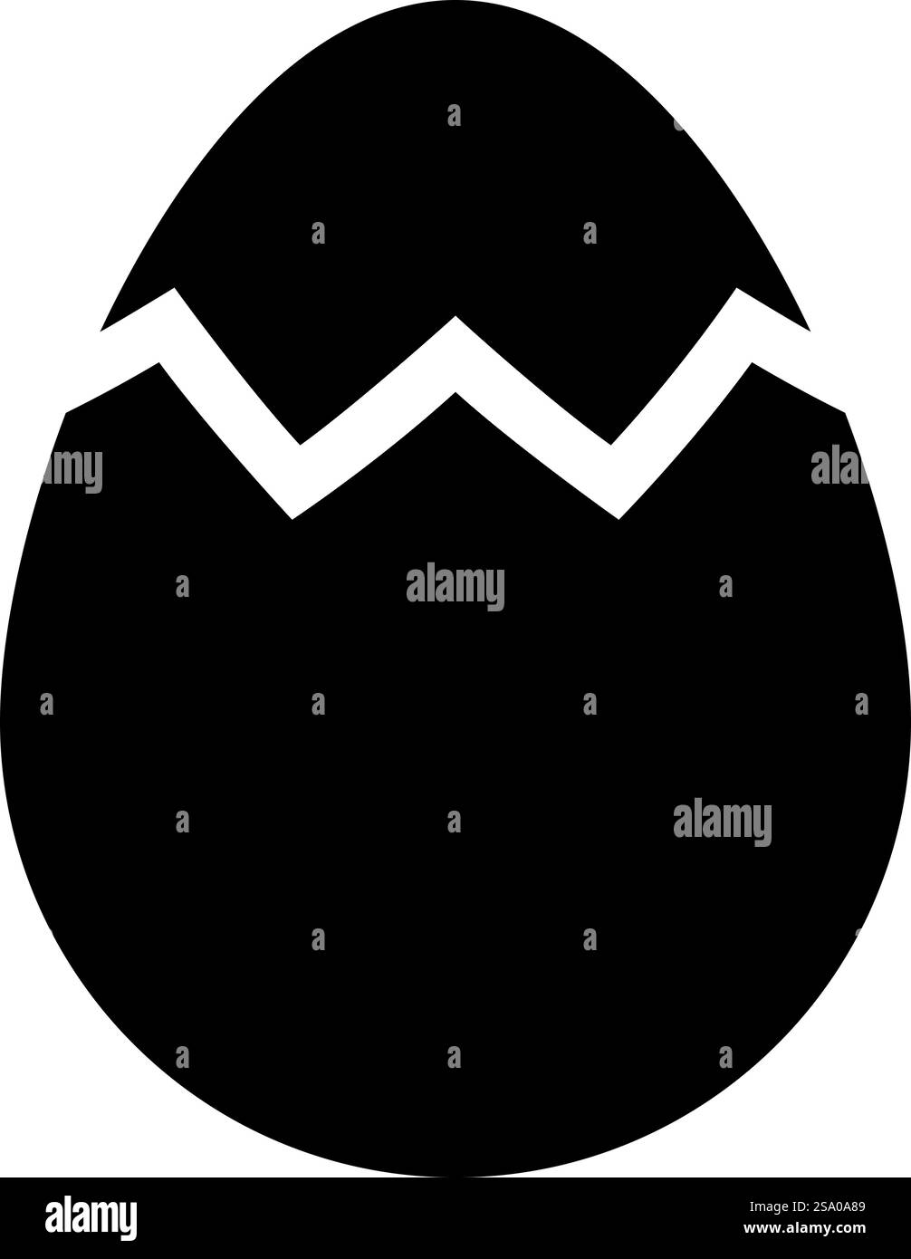 Egg with cracked eggshell damaged icon black color vector illustration ...