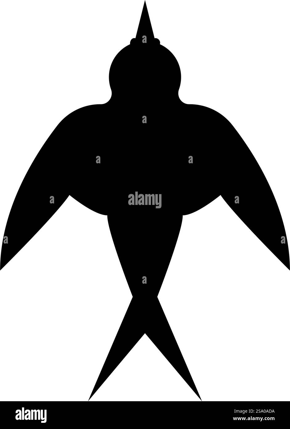 Swallow bird silhouette icon black color vector illustration image flat style simple. Swallow ...
