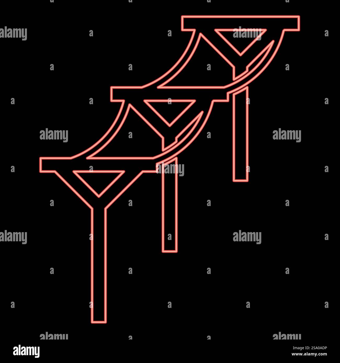 Neon power line electric pole electric power transmission concept high ...