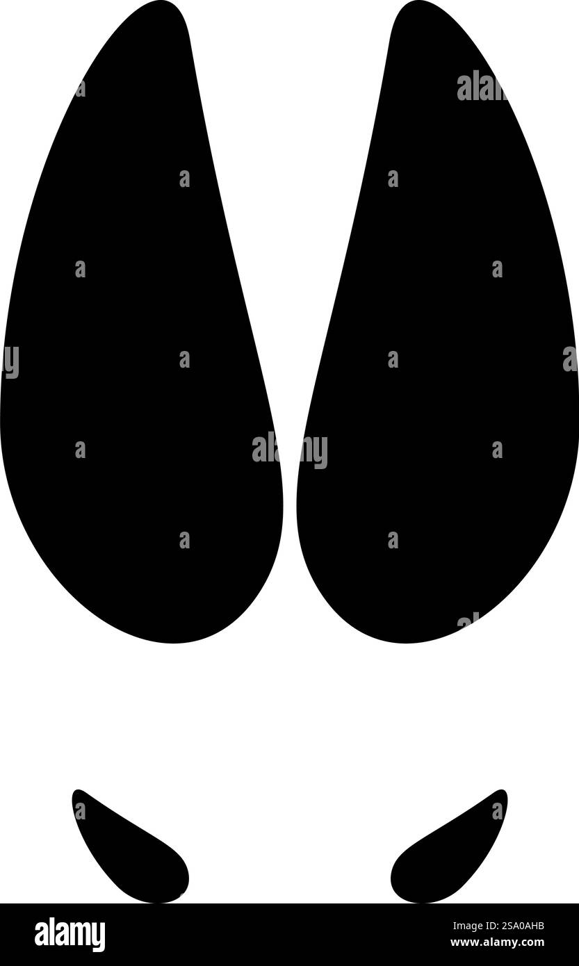 Hoof print wild boar hog icon black color vector illustration image flat style simple. Hoof ...