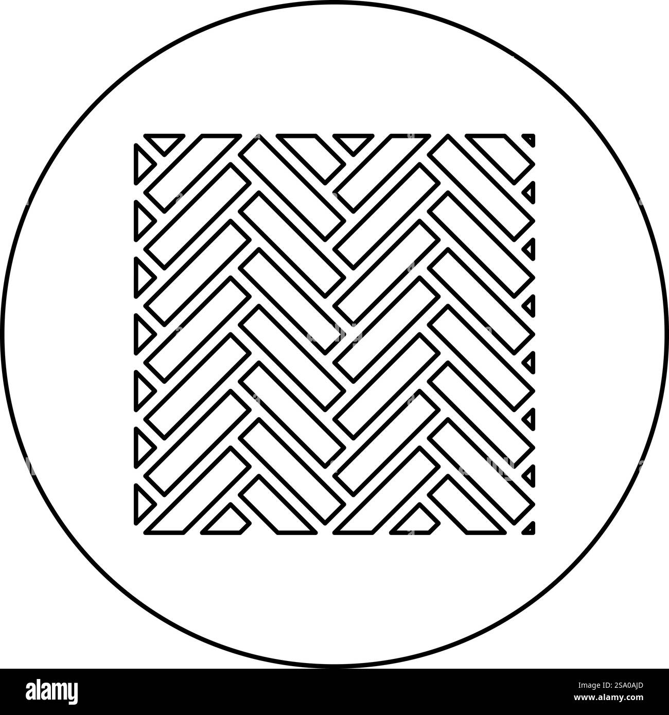 Parquet parquetry wooden floor timber interior nature material icon in circle round black color ...
