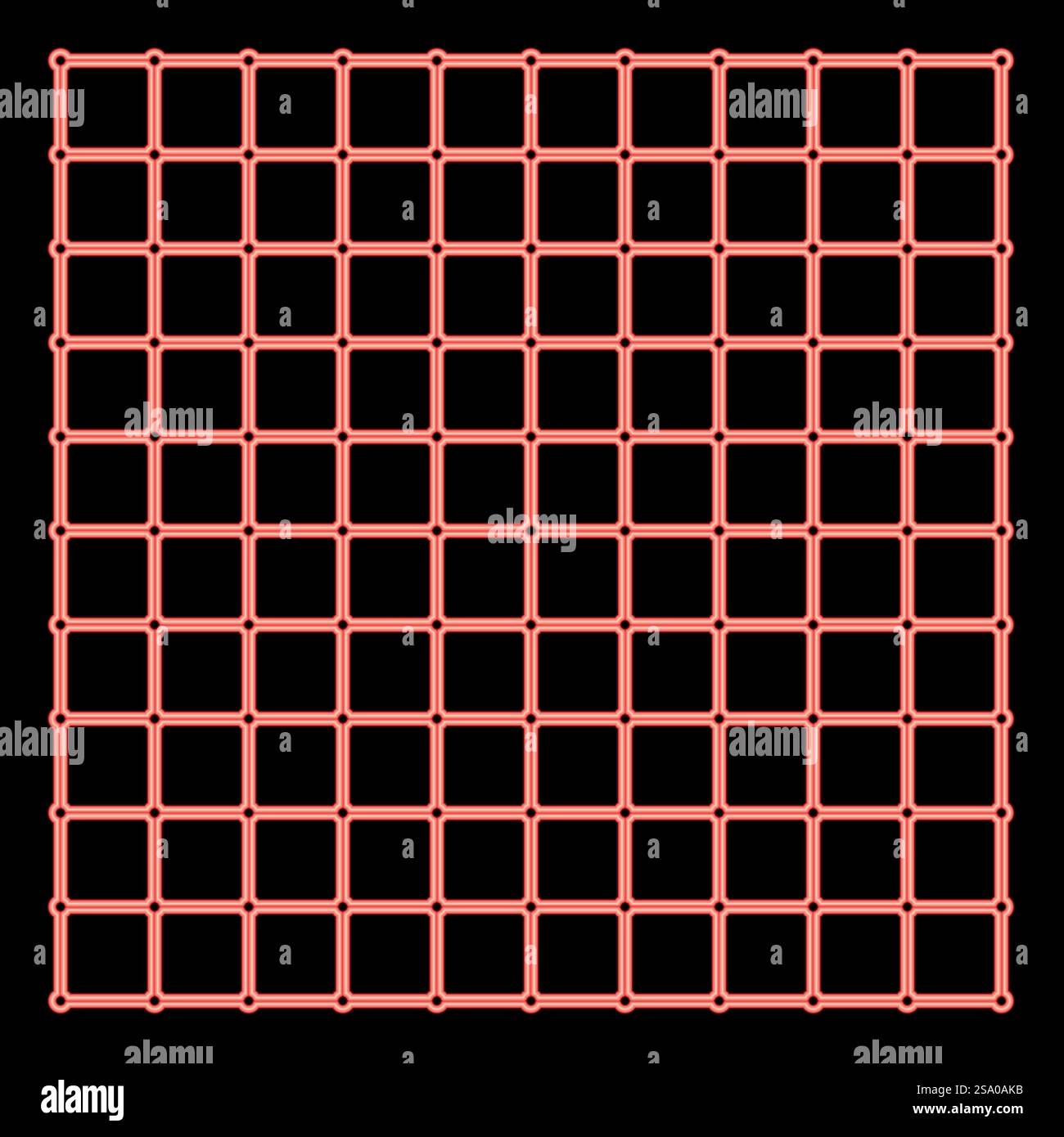 Neon square grid checkered red color vector illustration image flat ...
