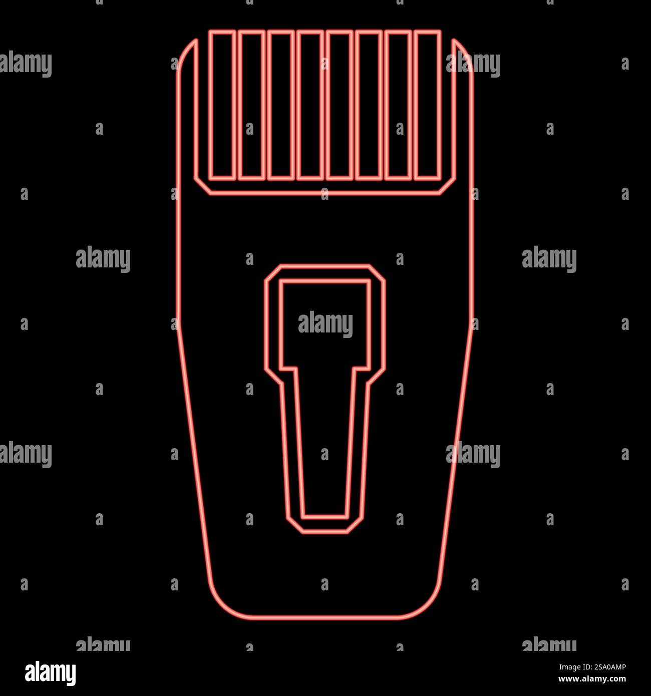 Neon connector RJ-45 connecter ethernet rj45 internet red color vector ...