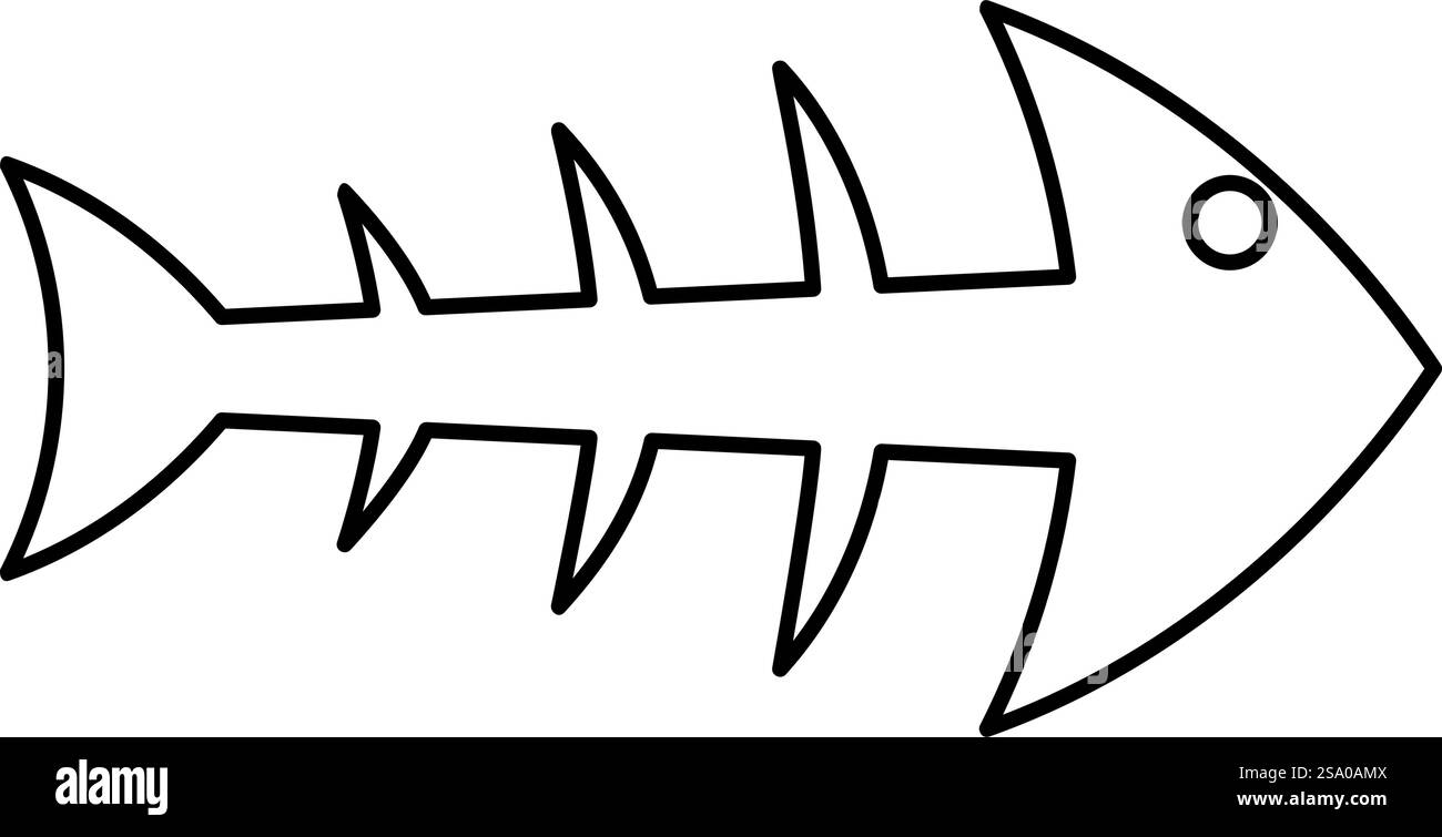 Fish silhouette outline hi-res stock photography and images - Alamy