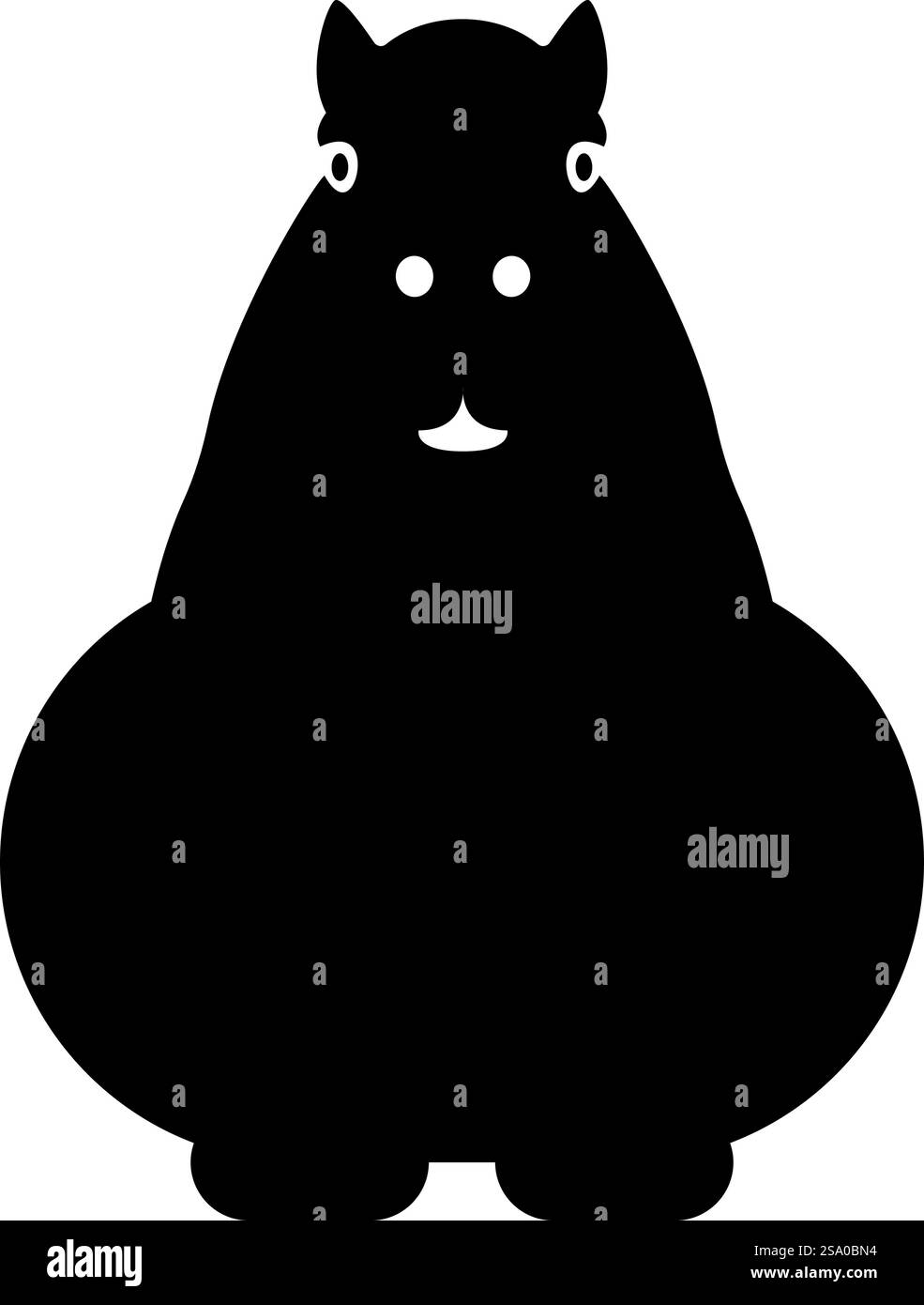 Capybara icon black color vector illustration image flat style simple ...
