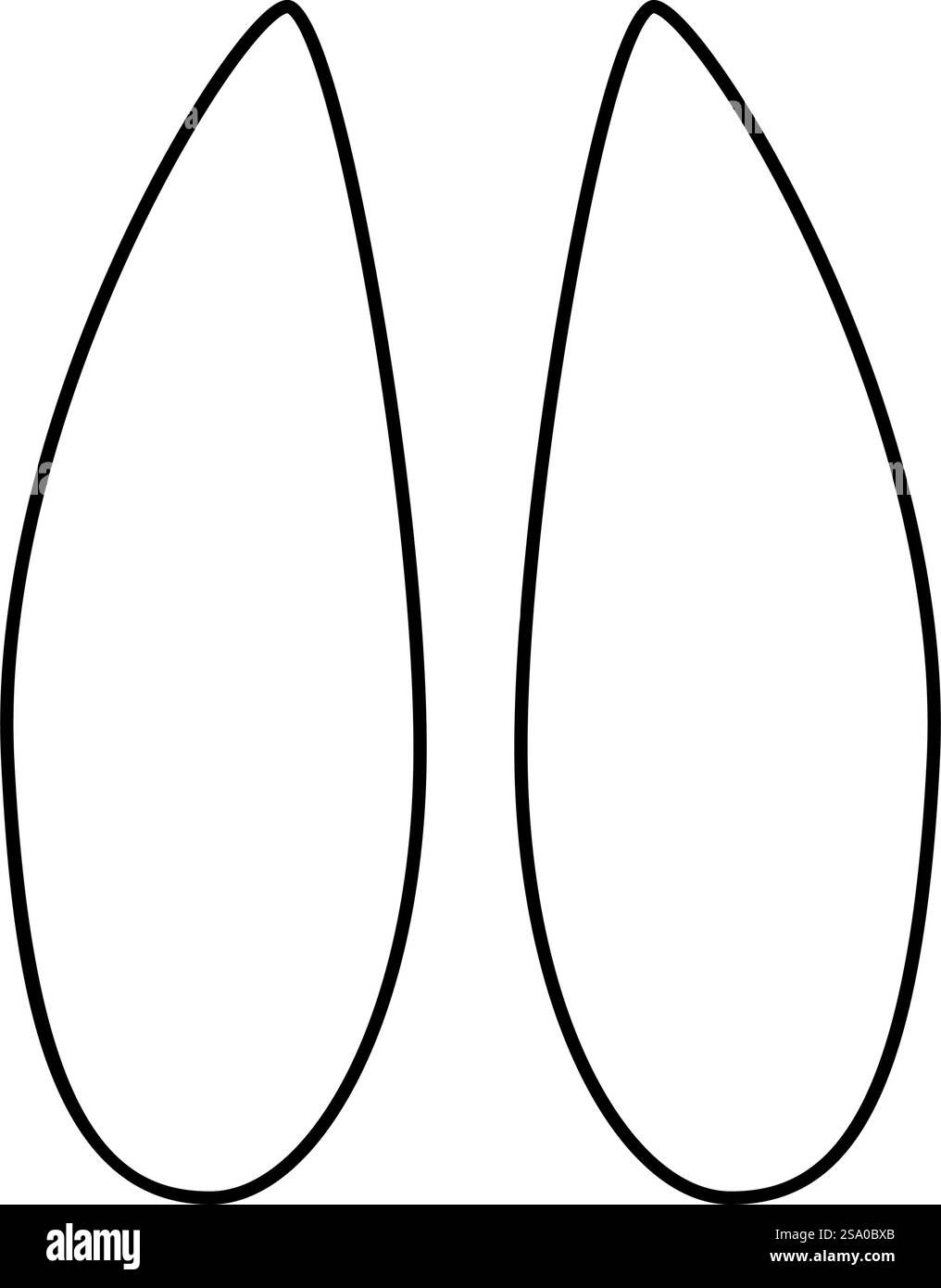 Hoof print elk contour outline line icon black color vector ...