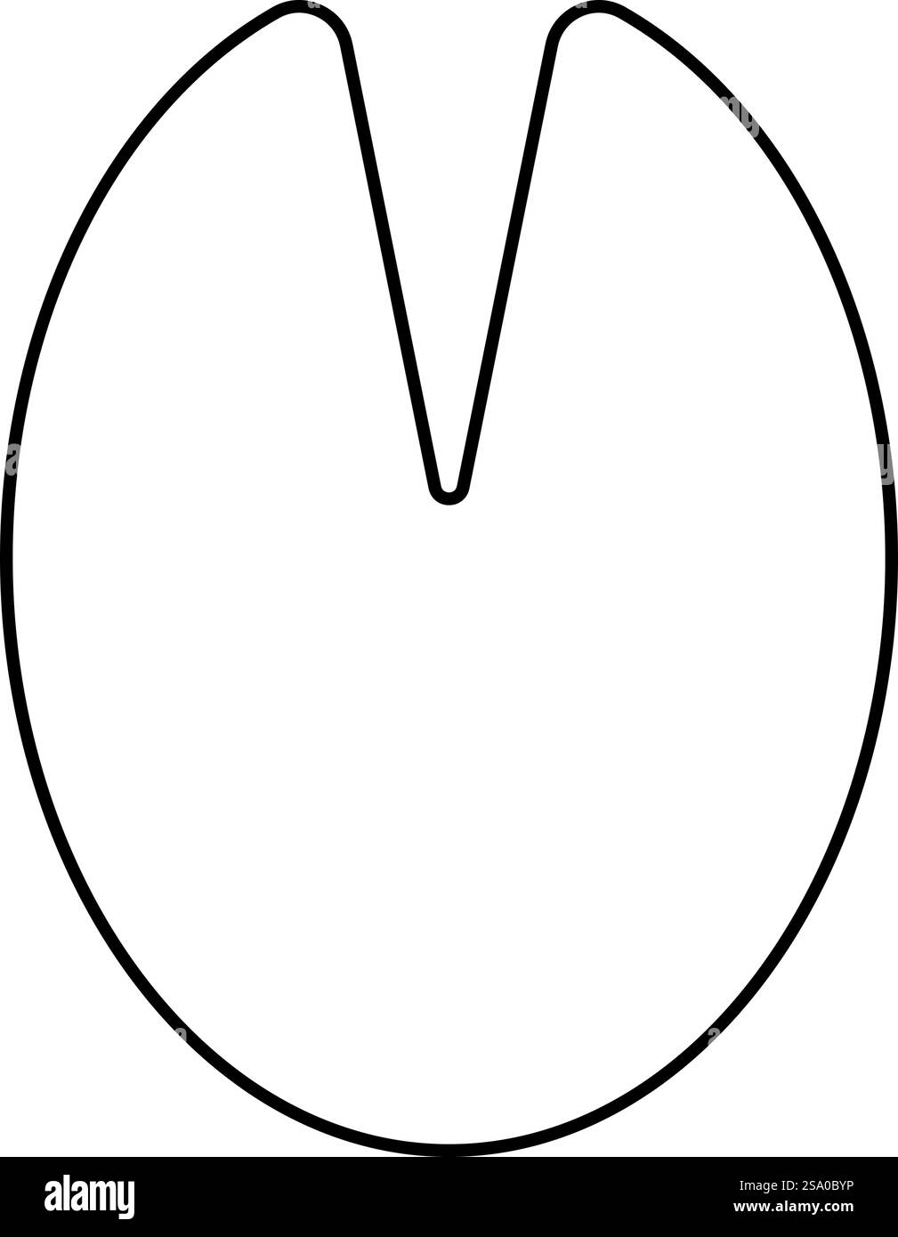 Hoof print of horse mare contour outline line icon black color vector ...