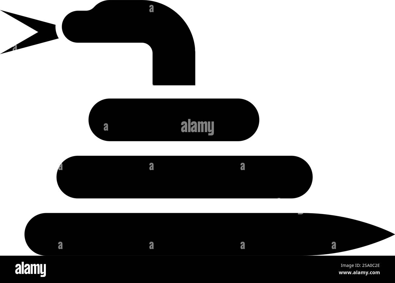 Twisted snake icon black color vector illustration image flat style ...