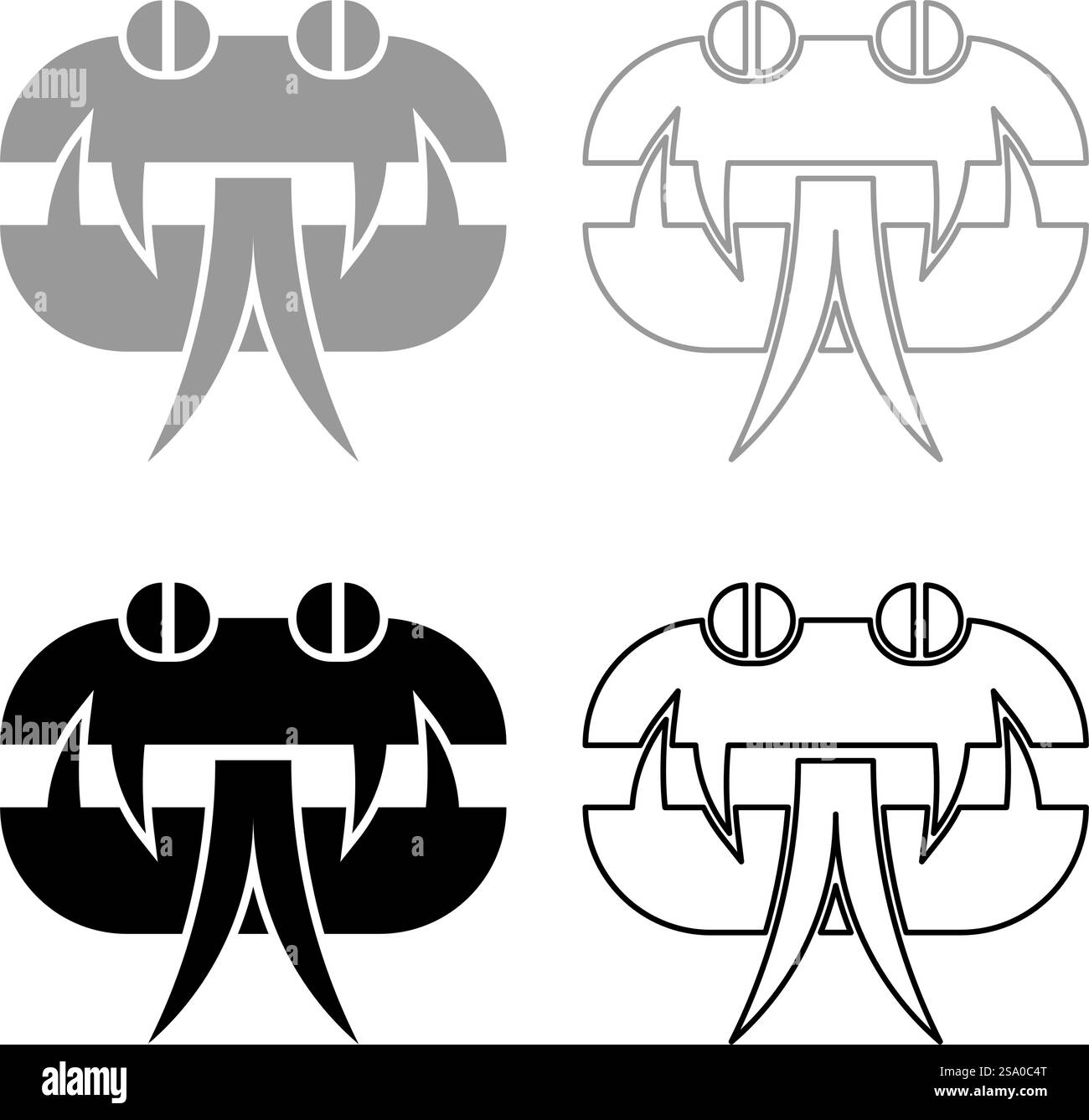 Head snake set icon grey black color vector illustration image simple ...