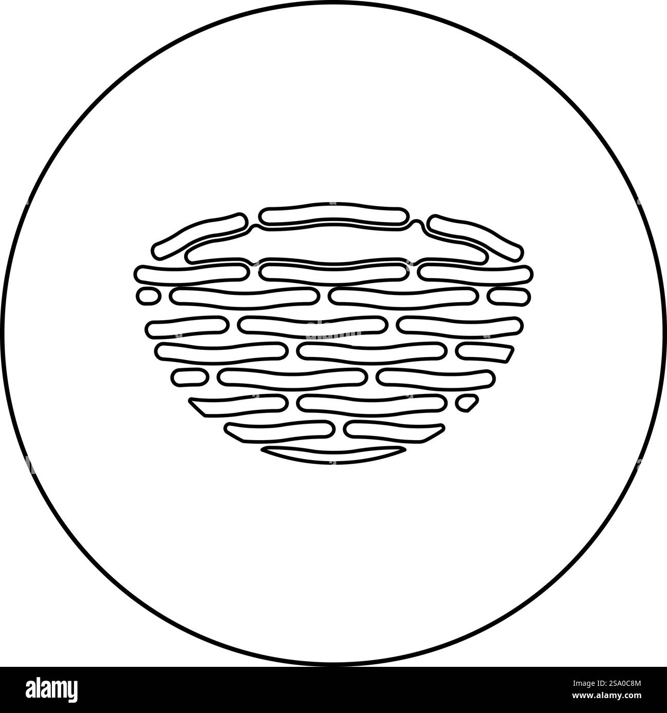 Bird’s nest bird icon in circle round black color vector illustration ...