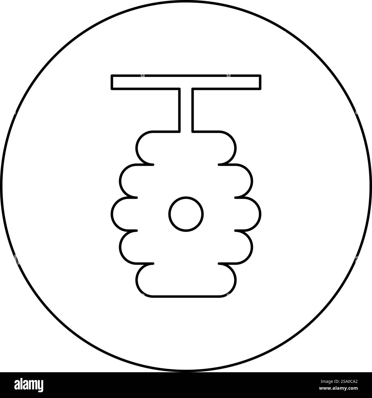 Beehive bee hive apiculture concept icon in circle round black color vector illustration image ...