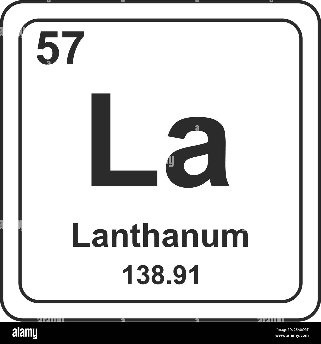 Lanthanum Chemical sign and symbol flat design Stock Vector Image & Art ...