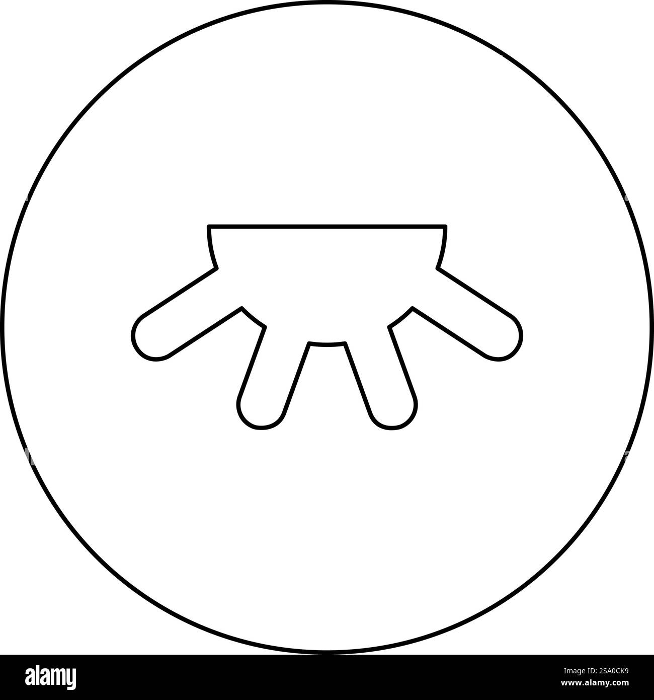 Cow’s udder icon in circle round black color vector illustration image ...