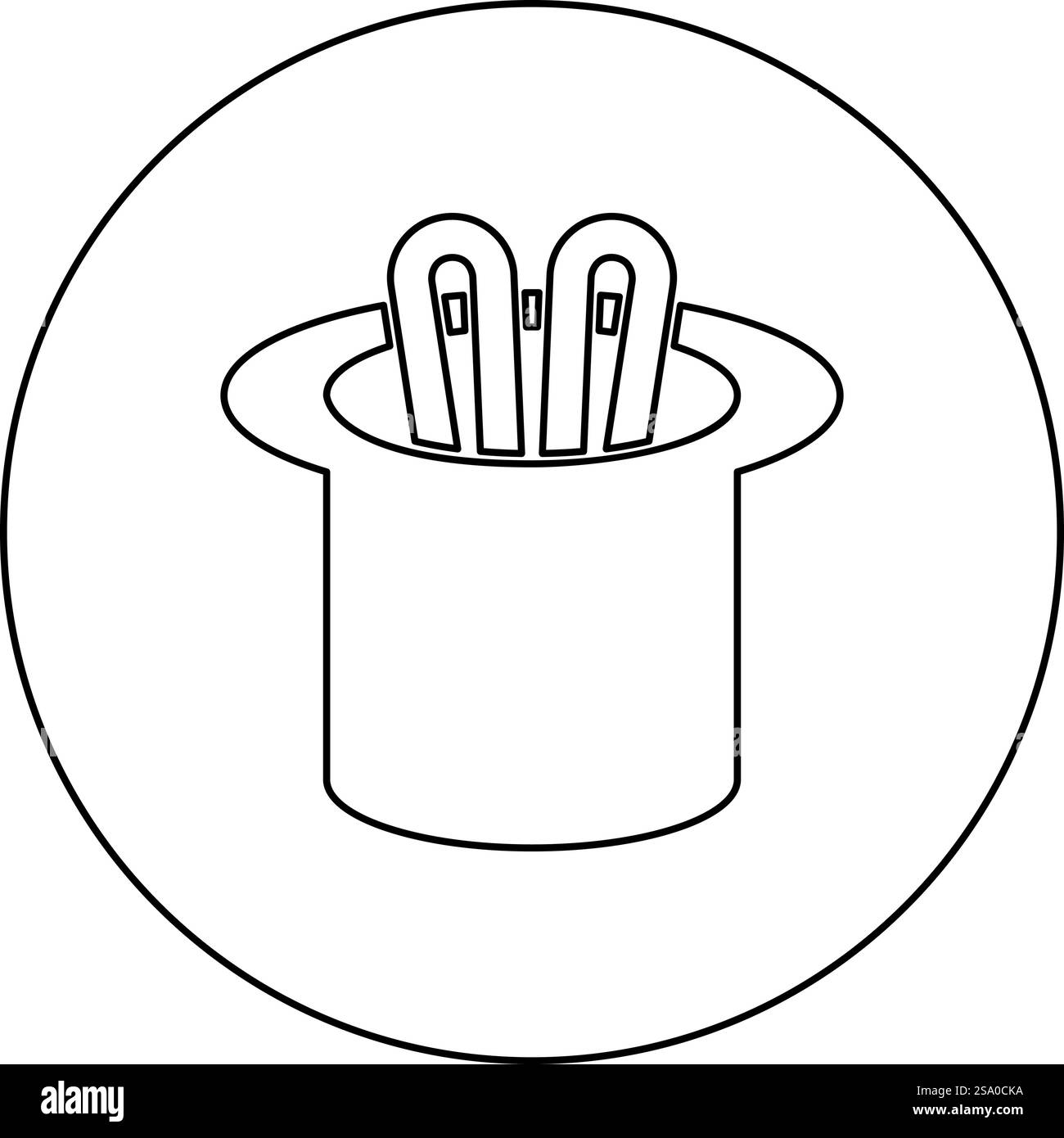 Hare ears in wizard’s hat wizard conjure cylinder bunny rabbit ...