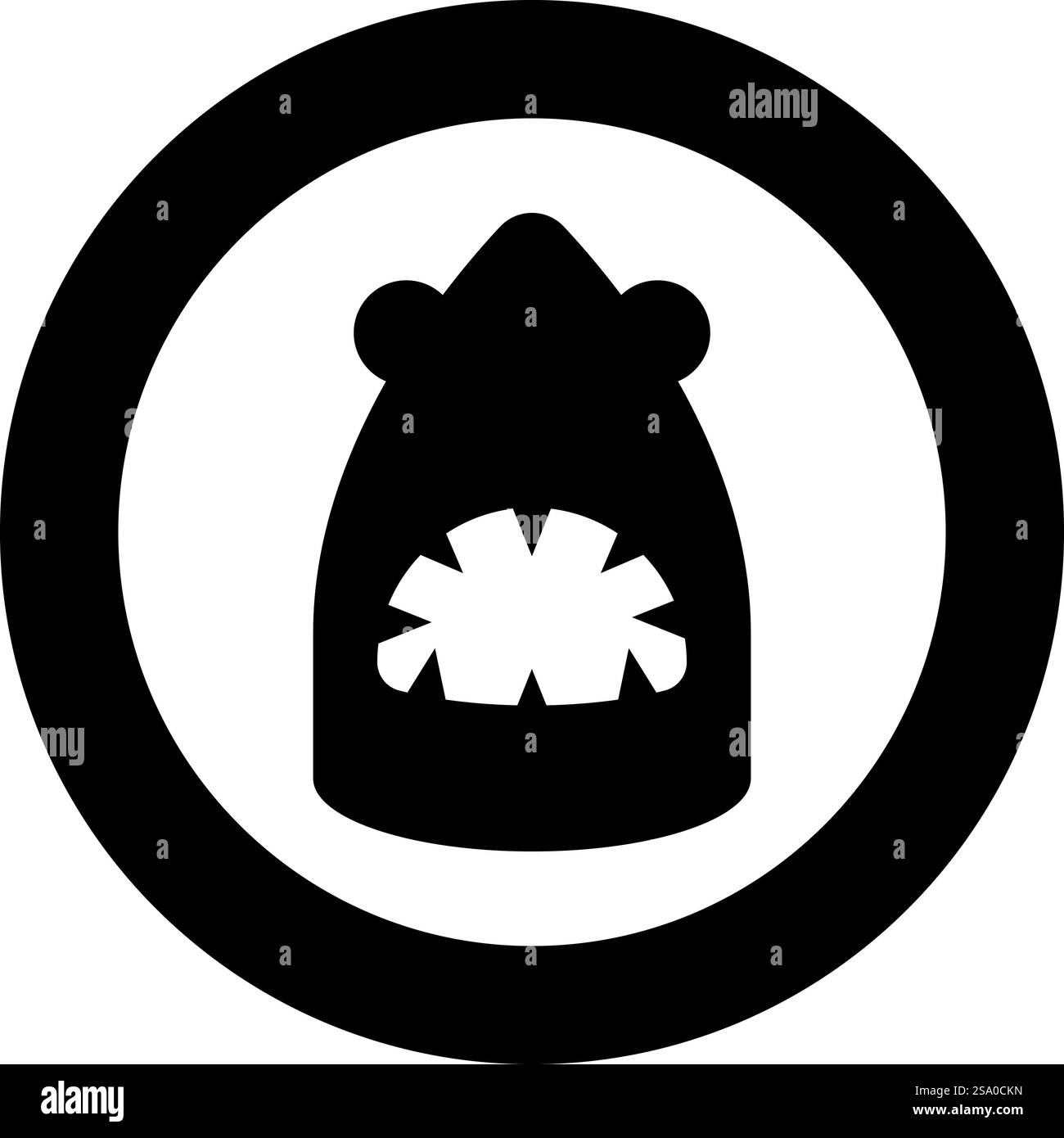 Shark head icon in circle round black color vector illustration image ...