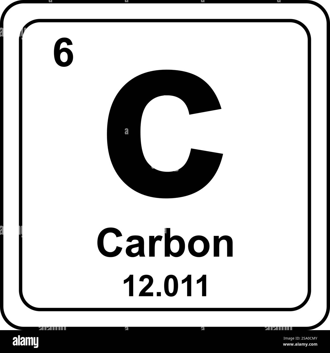 Carbon Periodic table chemical symbol flat icon Stock Vector Image ...